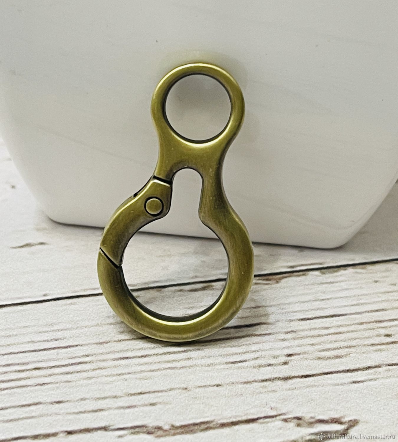 Кольцо-карабин 14 мм антик полированный купить в интернет-магазине ...