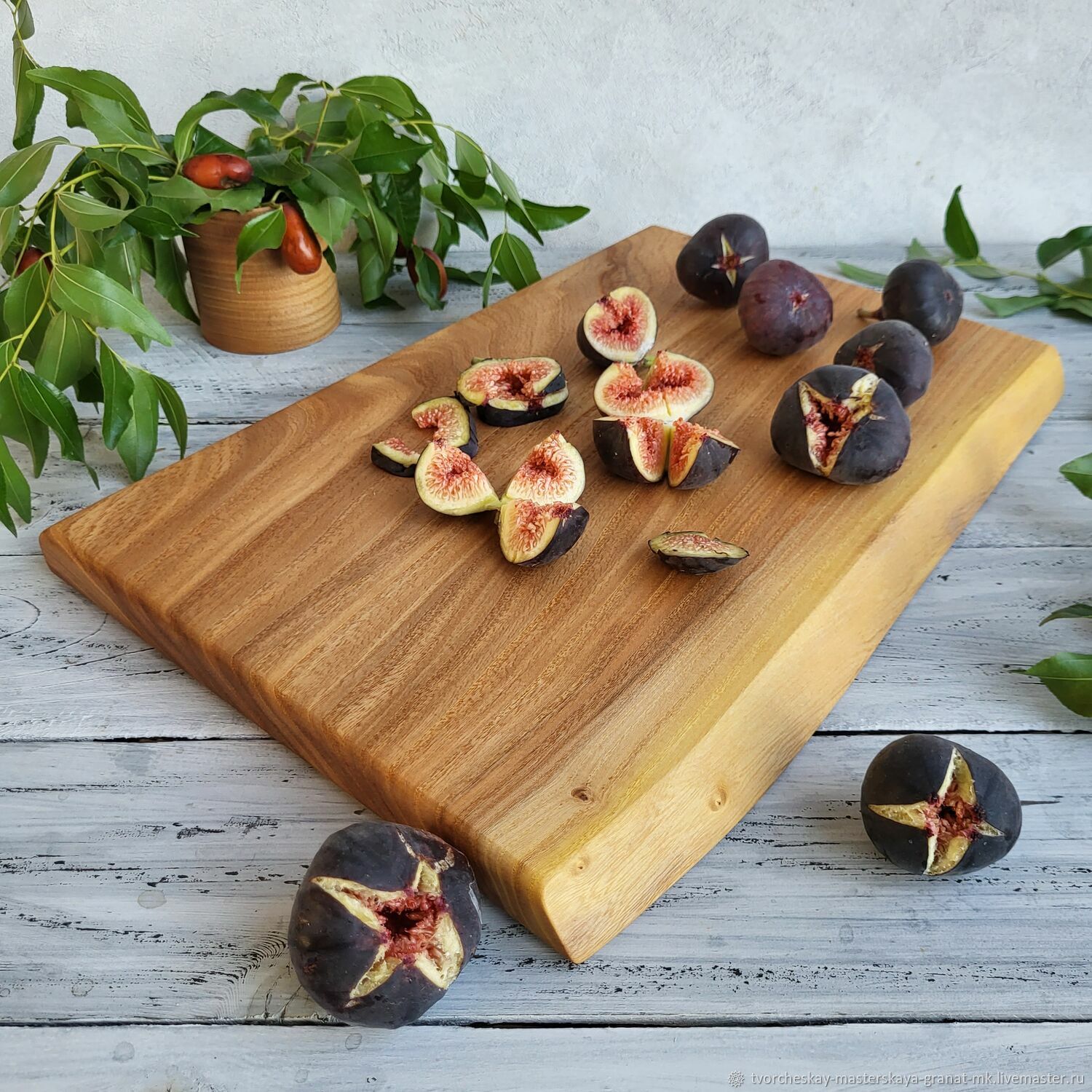 Разделочная доска из дерева большая деревянная с живым краем – купить ...
