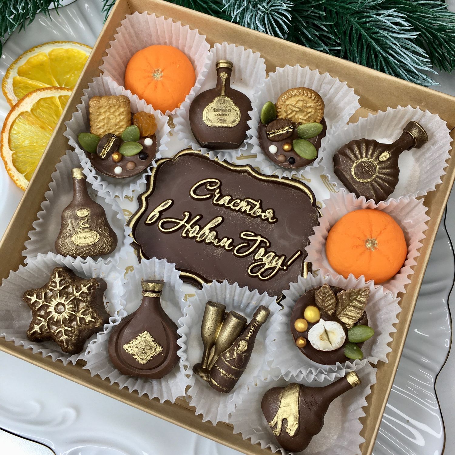 Конфеты ручной работы Виски, кофе, мандарины. Новогодний подарок купить ...
