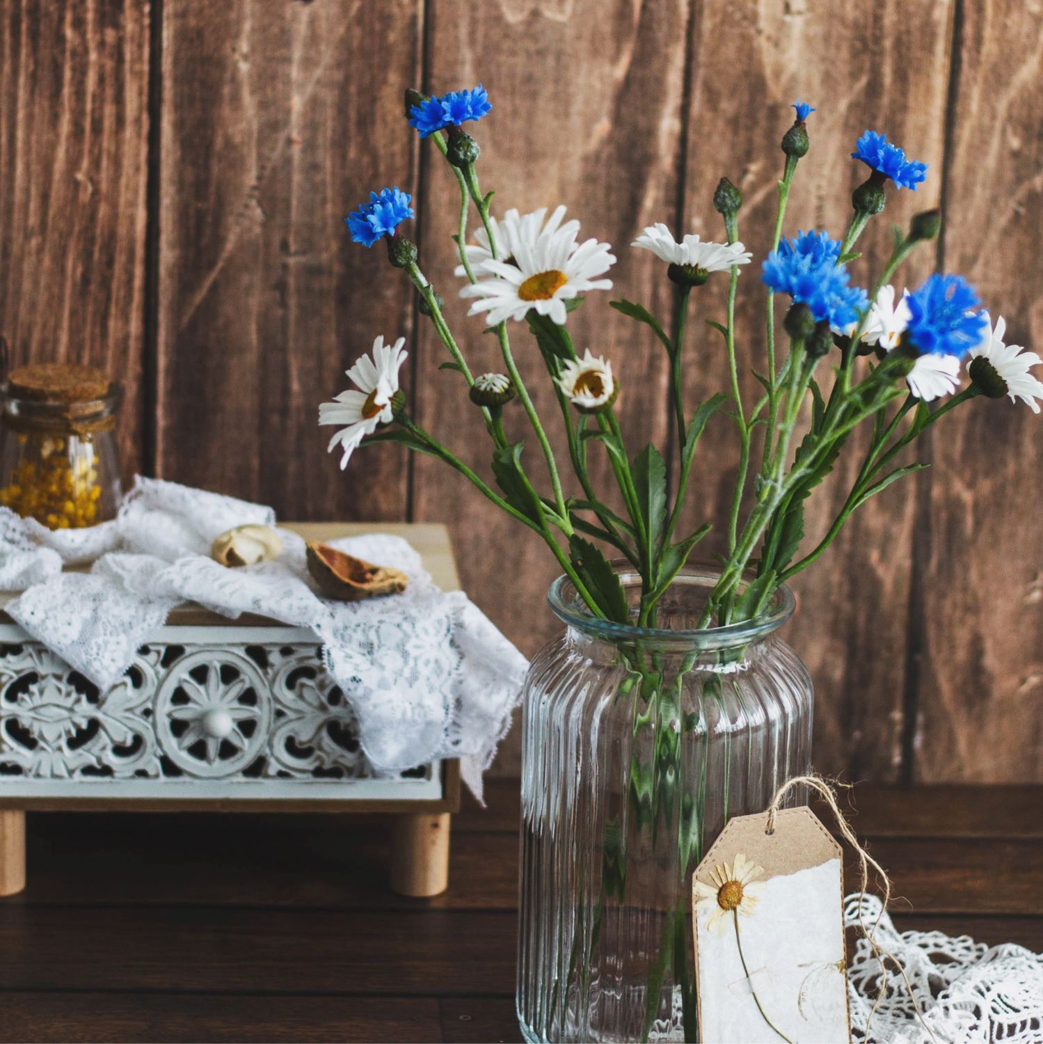 Полевой букет из ромашек и васильков из Холодного Фарфора – заказать на ...