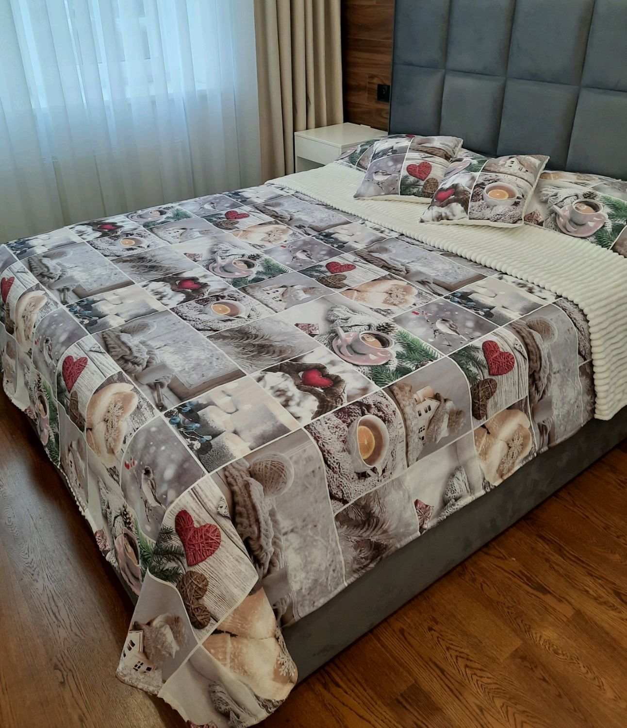 Покрывало "Зимний вечер" на заказ в интернет-магазине Ярмарка Мастеров ...