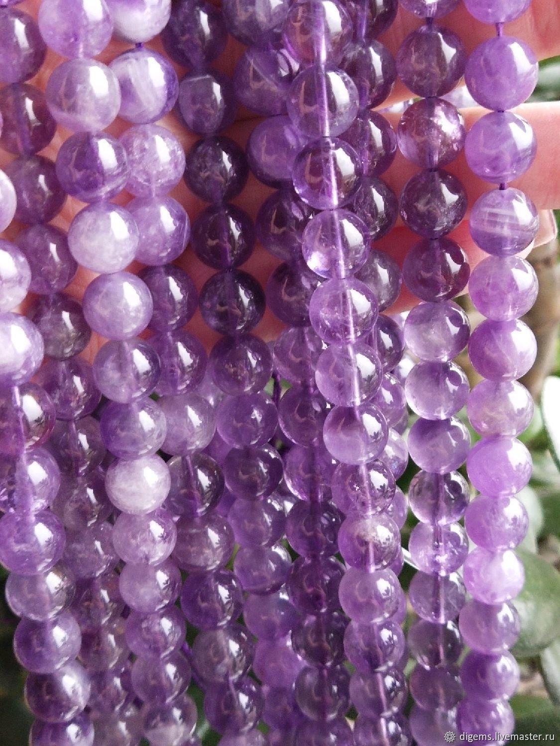 Аметист натуральный бусины 10 мм купить в интернет-магазине Ярмарка ...