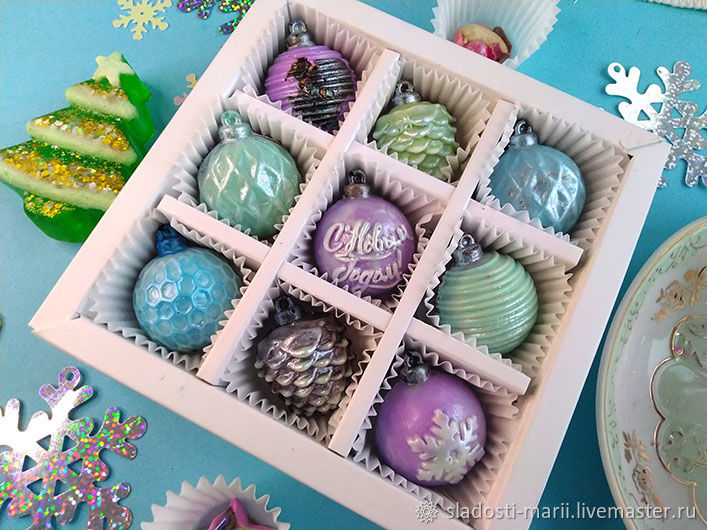 Шоколадные конфеты ручной работы "Новогодний микс" в интернет-магазине ...