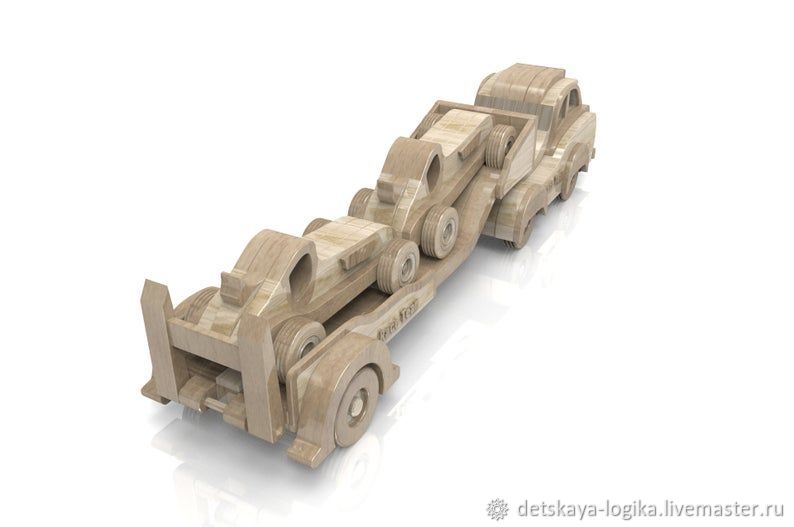 Деревянная машинка модель Грузовика гоночной команды Арт. ДЛ-604 в ...