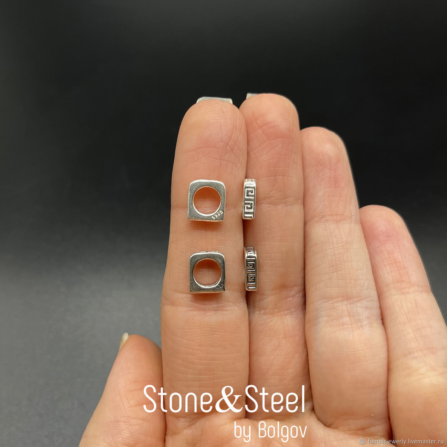 Рондель из серебра S925 8.5х2.5 мм купить в интернет-магазине Ярмарка Мастеров по цене 200 ...