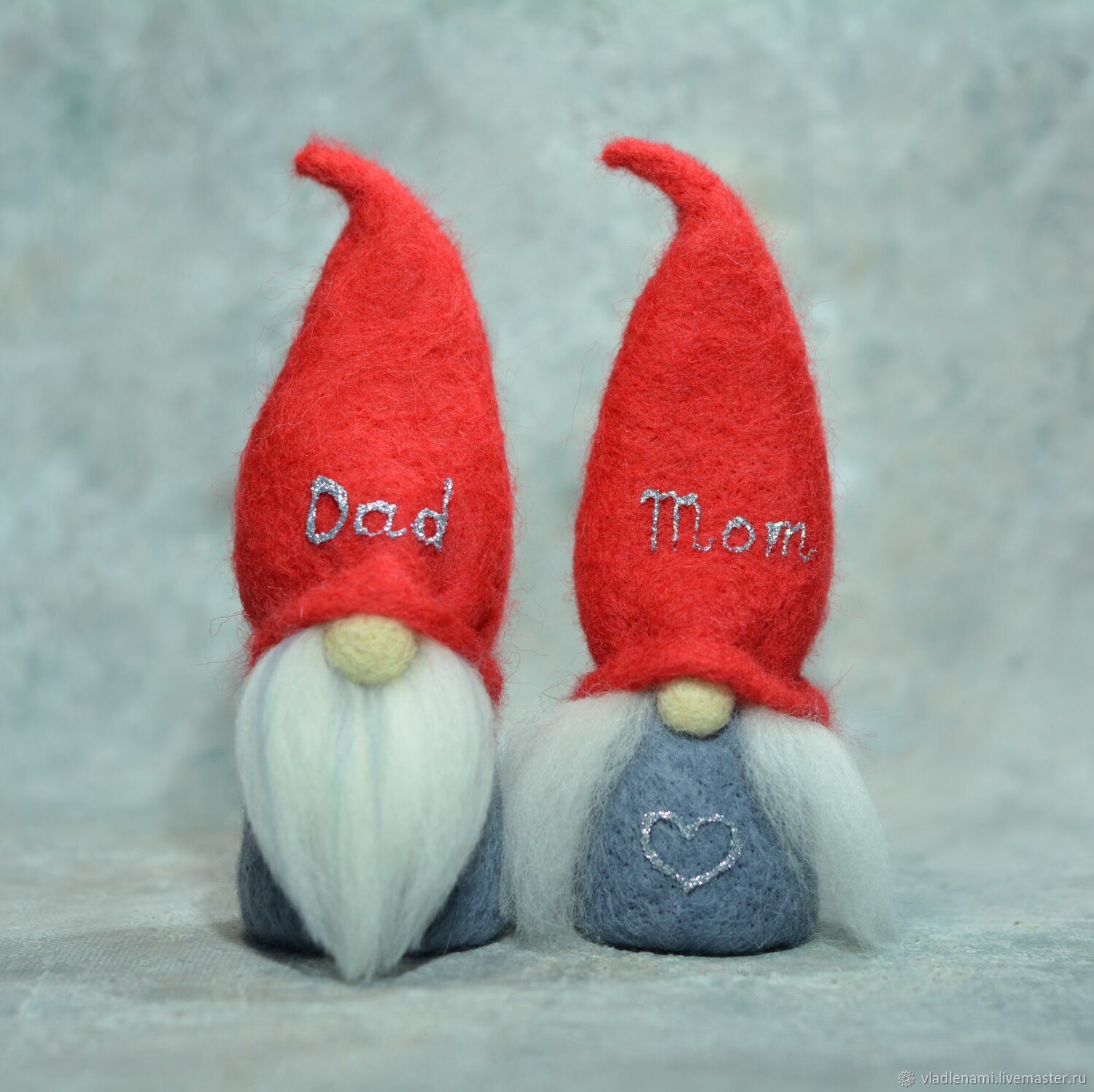 Новогодние гномы Семья гномов Новогодние сувениры из шерсти купить в ...