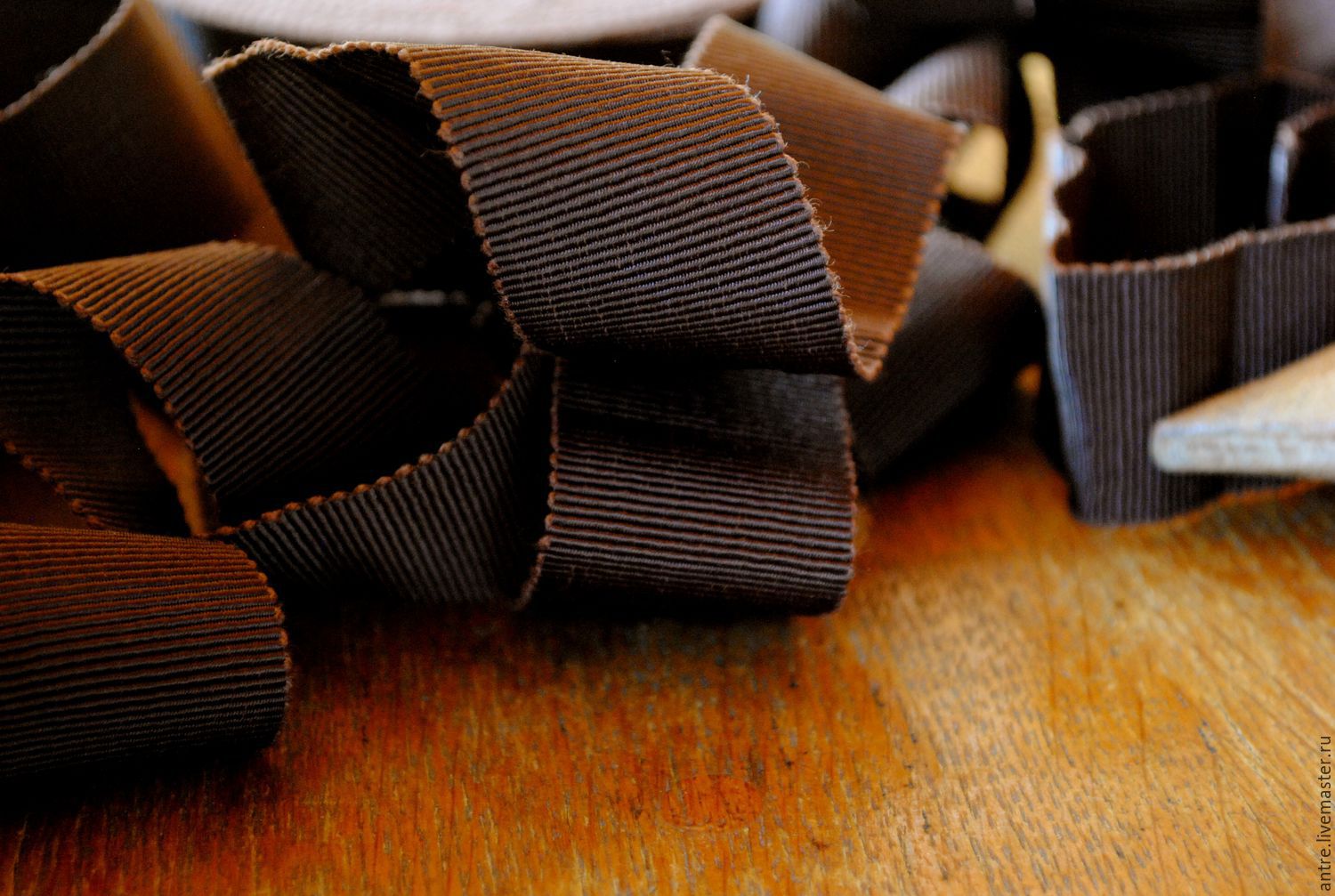 Репсовая лента 100% хлопок "Черный шоколад" (Италия) купить в интернет ...