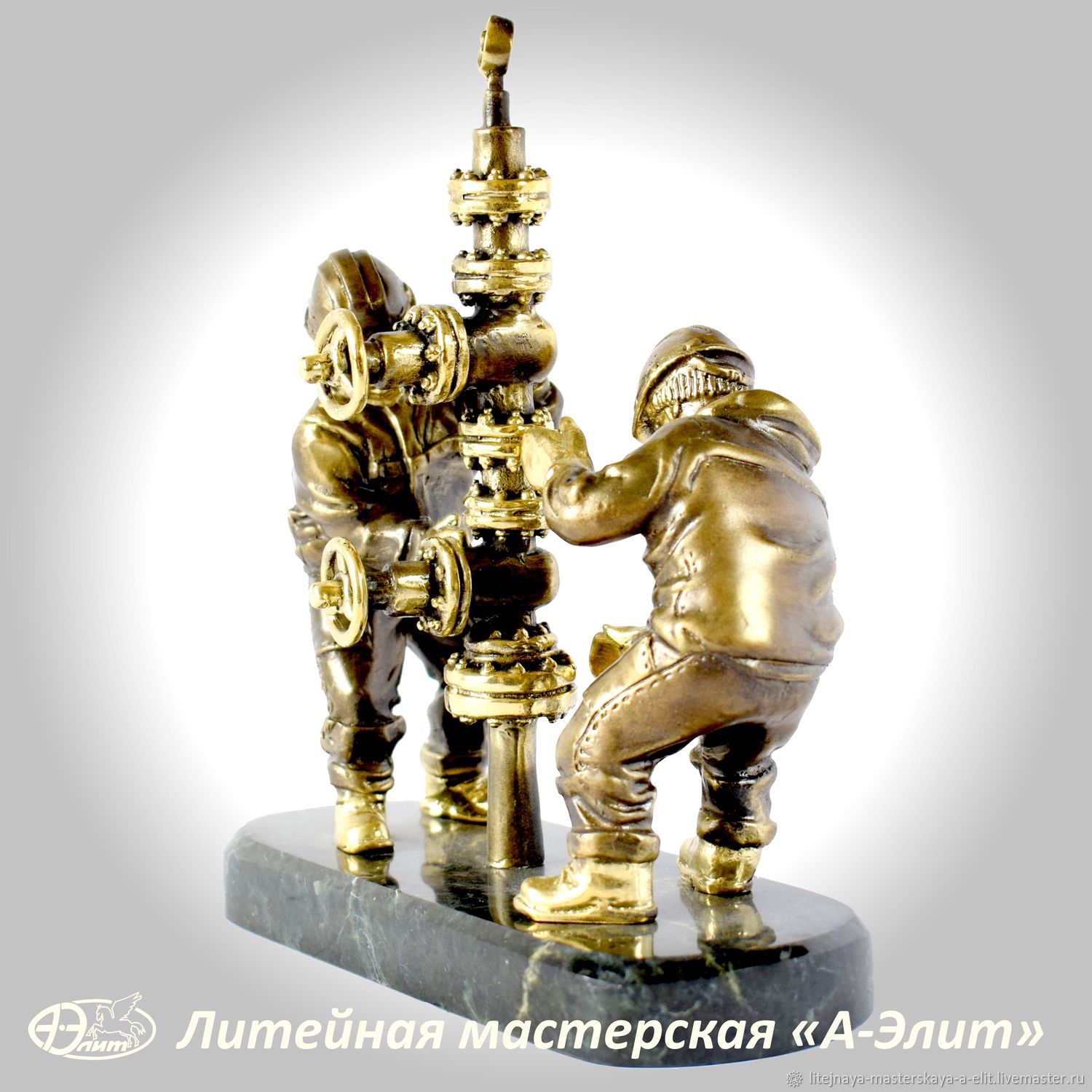 Подарок нефтянику от производителя. Бронзовая статуэтка нефтяник купить ...