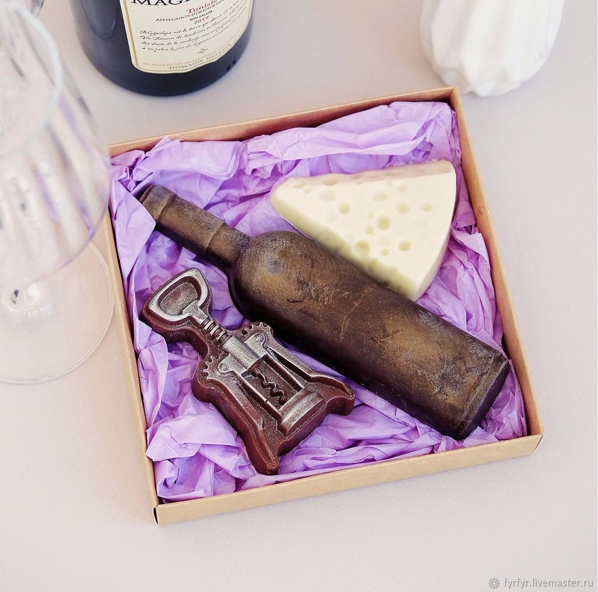 Набор шоколада "Вино, сыр и штопор" в интернет-магазине на Ярмарке ...