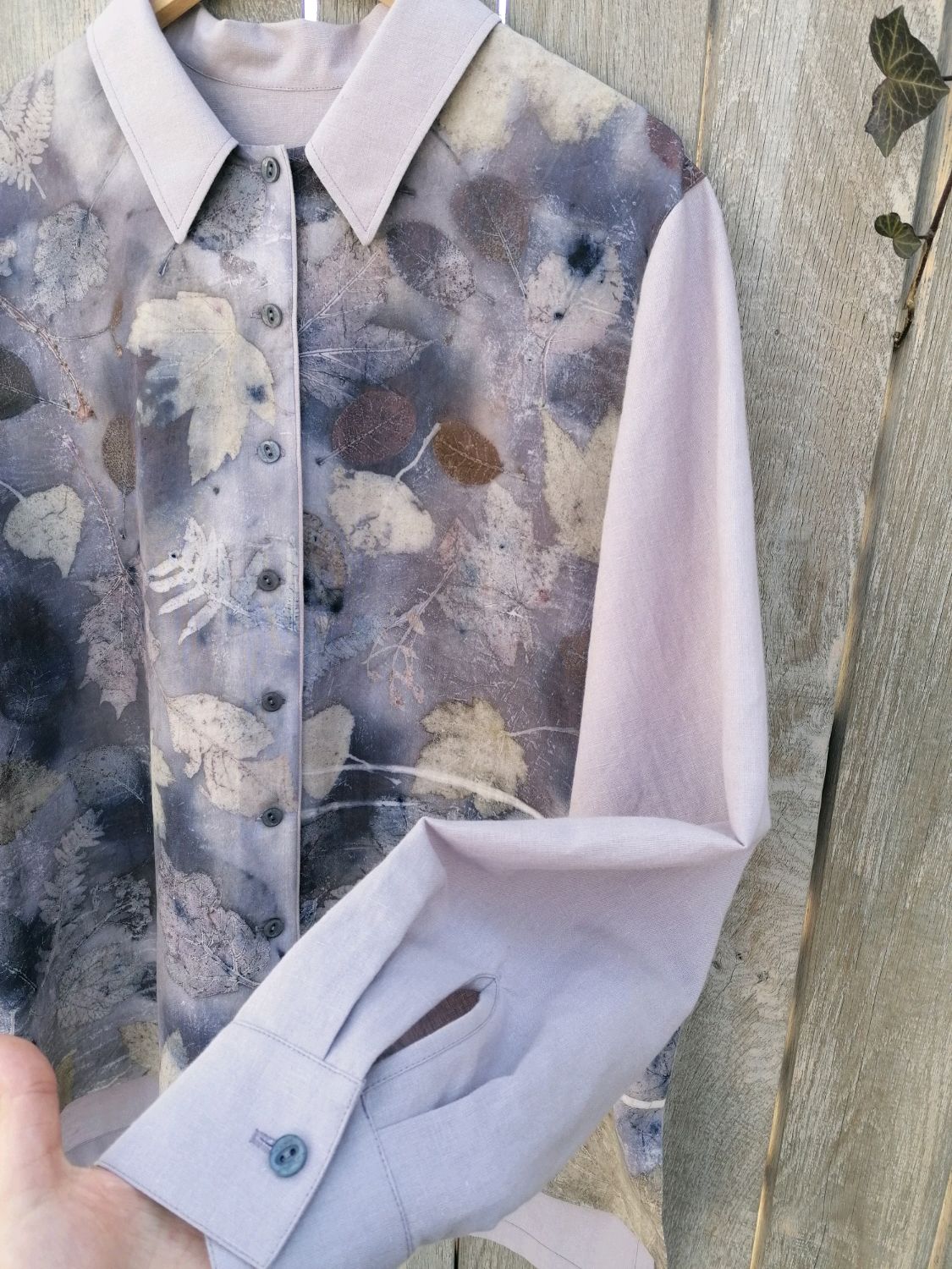 Рубашка - жакет Помечтаем, лен и шелк (экопринт) 50-56 – заказать на ...