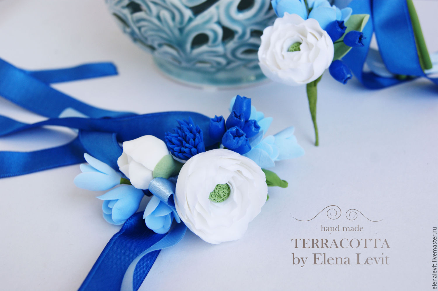 Браслет с цветами из полимерной глины в интернет-магазине на Ярмарке ...