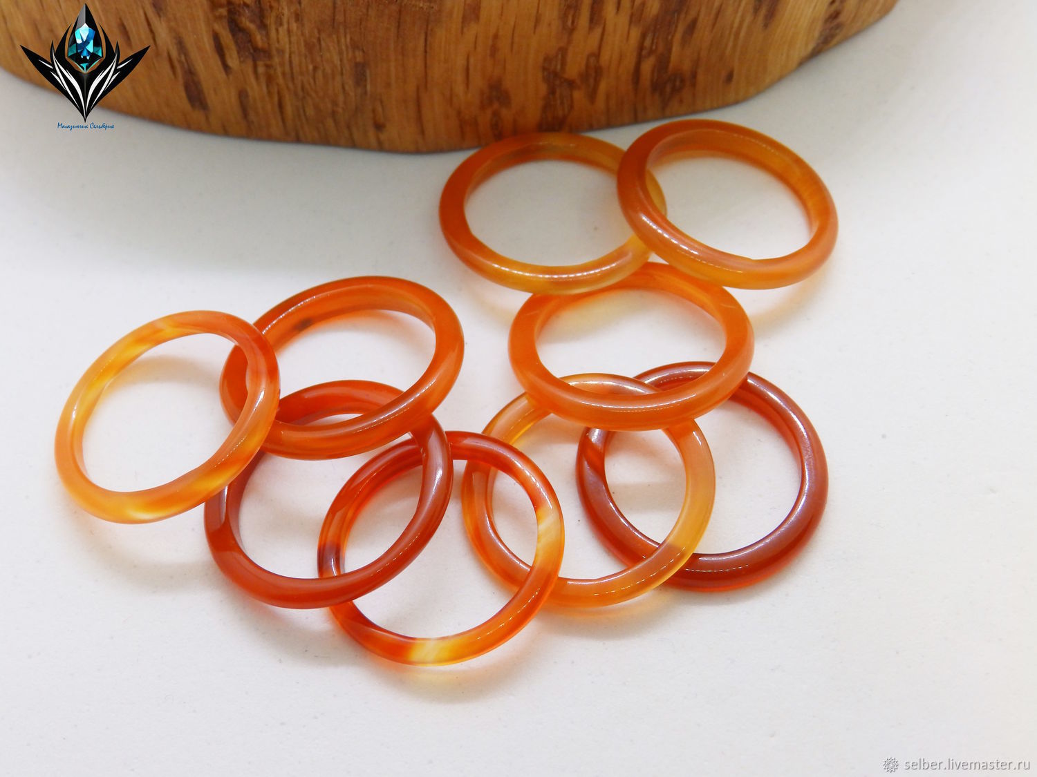 17.25 р Тонкое кольцо из сердолика (24ткс1725) в интернет-магазине ...