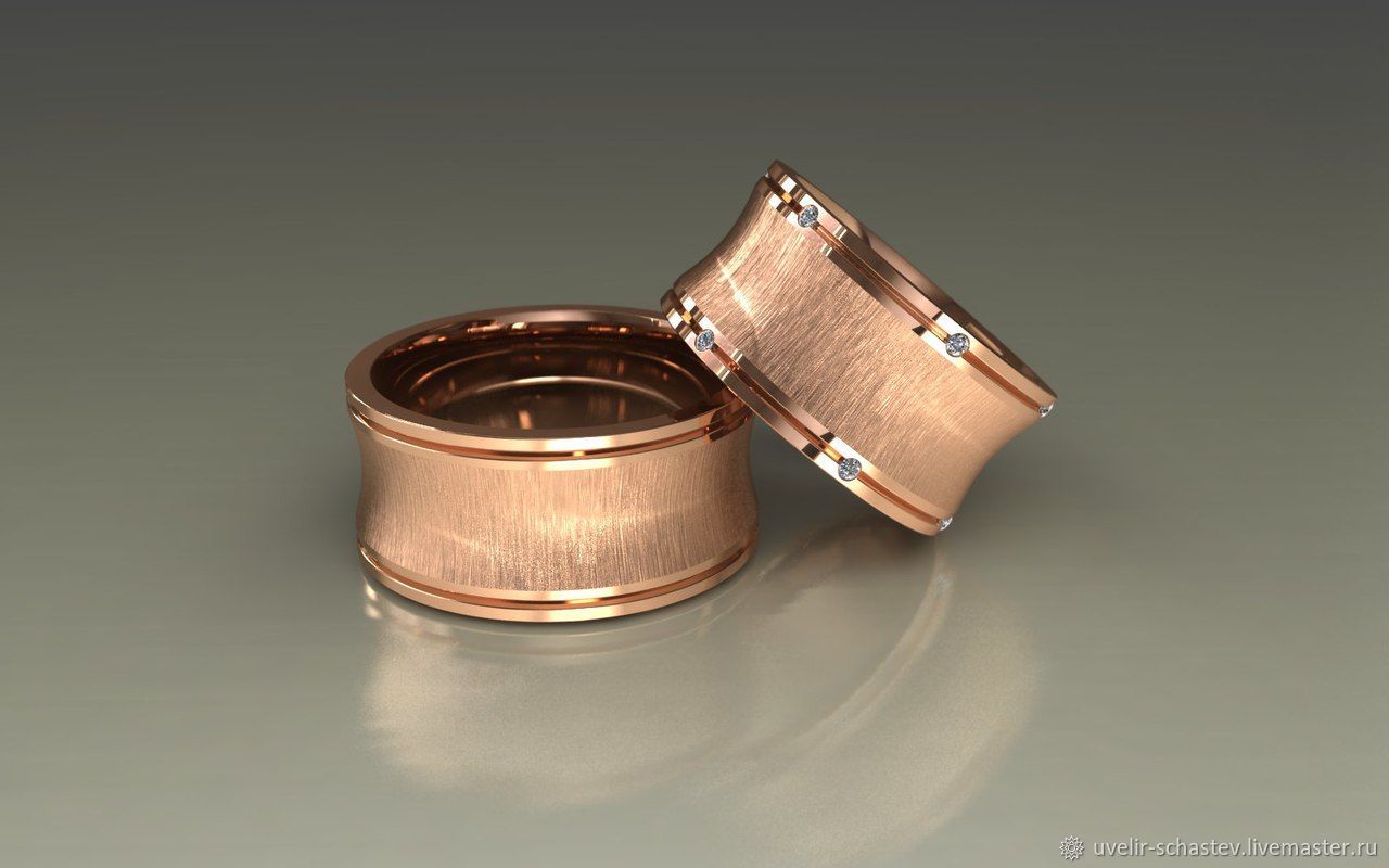 Обручальные кольца золотые с бриллиантами 3D 0055 в интернет-магазине ...