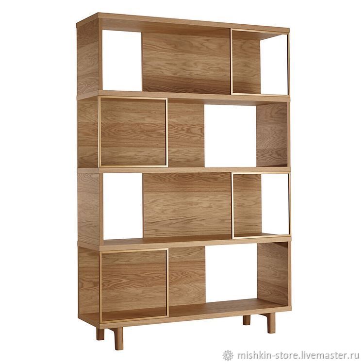 Стеллаж секционный Никки шпон 120*35 см в интернет-магазине Ярмарка ...