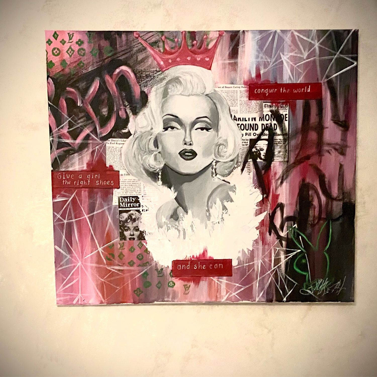 картина Marilyn Monroe в стиле Street Art купить в интернет магазине Ярмарка Мастеров по