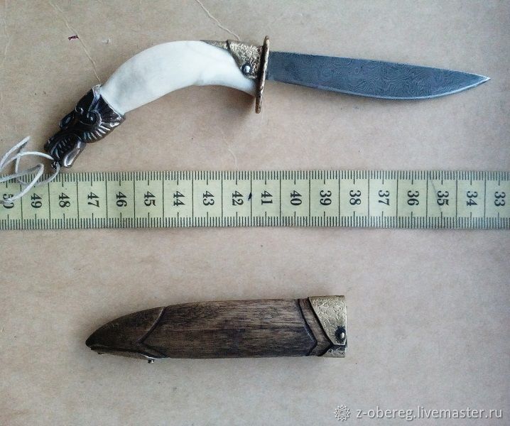 Нашейный нож оберег "волчий клык" – заказать на Ярмарке Мастеров ...