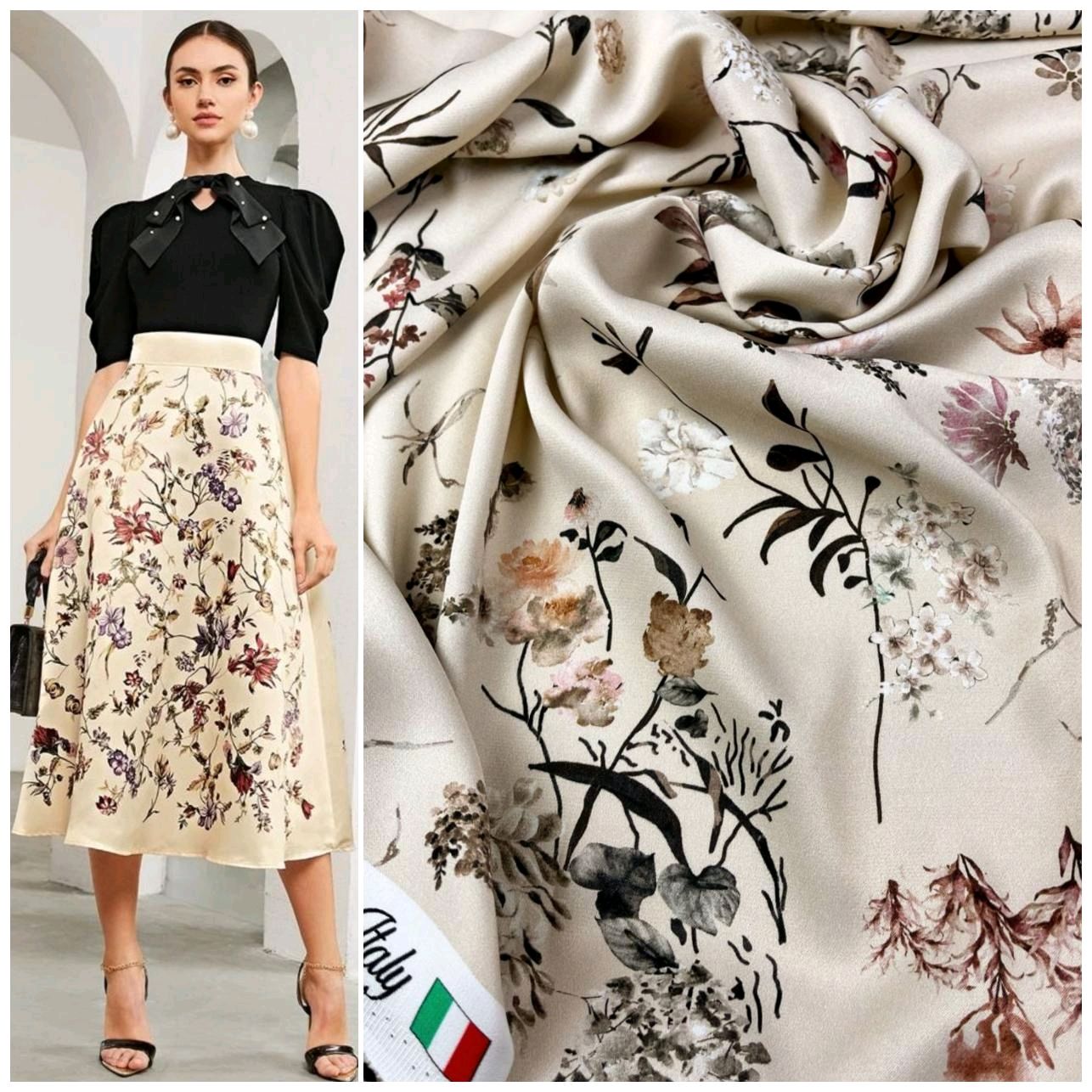 Ткань C.DIOR коллекция 2025-2026 год вискозный шелк кади ,Италия в ...