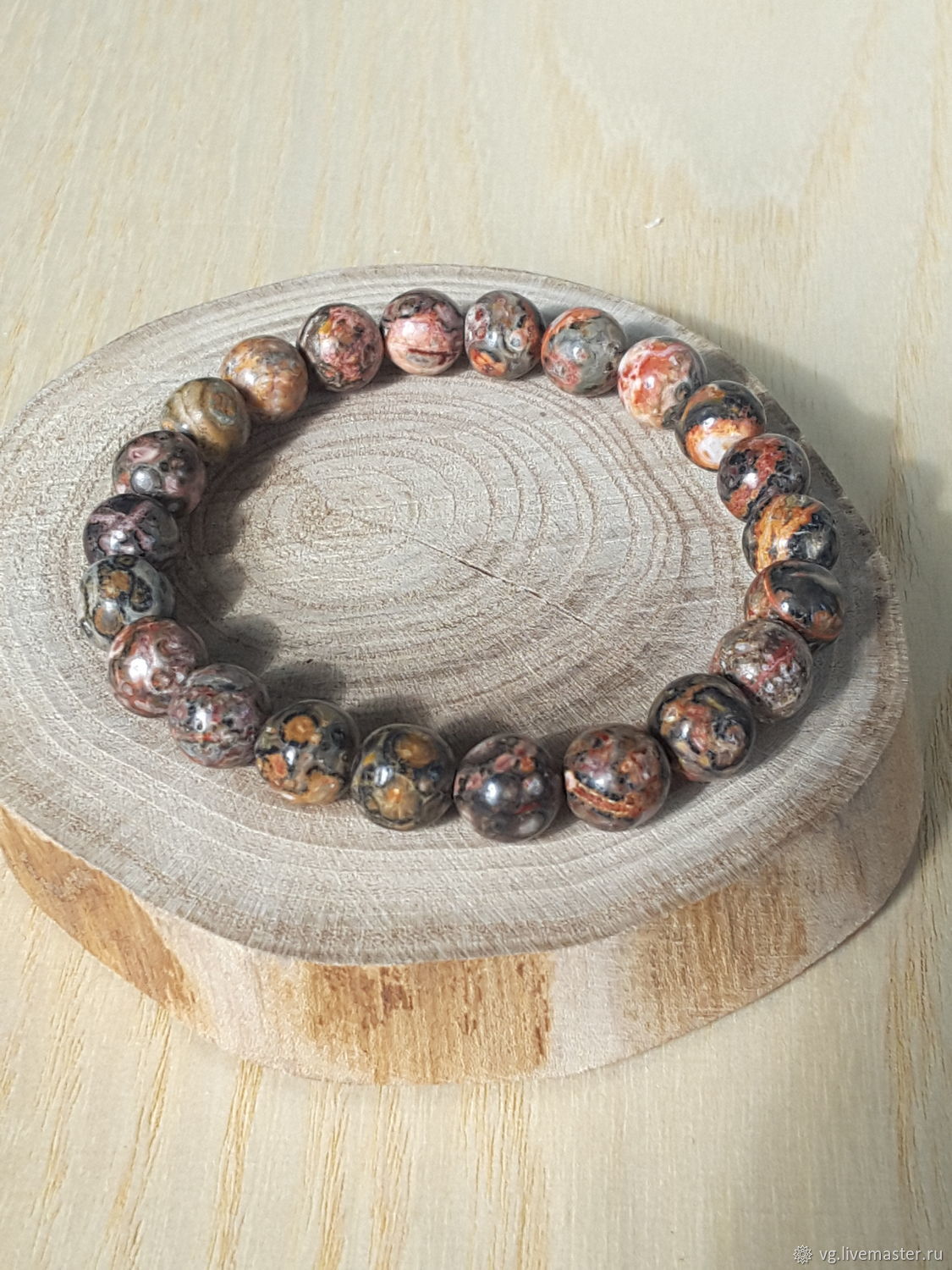 Браслет из бусин: Яшма Леопард в интернет-магазине Ярмарка Мастеров по ...