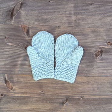 Варежки для детей Полярный мишка, варежки вязаные, варежки детские ...