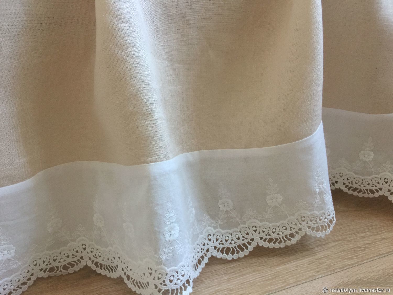 Простыня-подзор ЛЕН 100% " Льняные традиции " Евро размер на заказ в ...