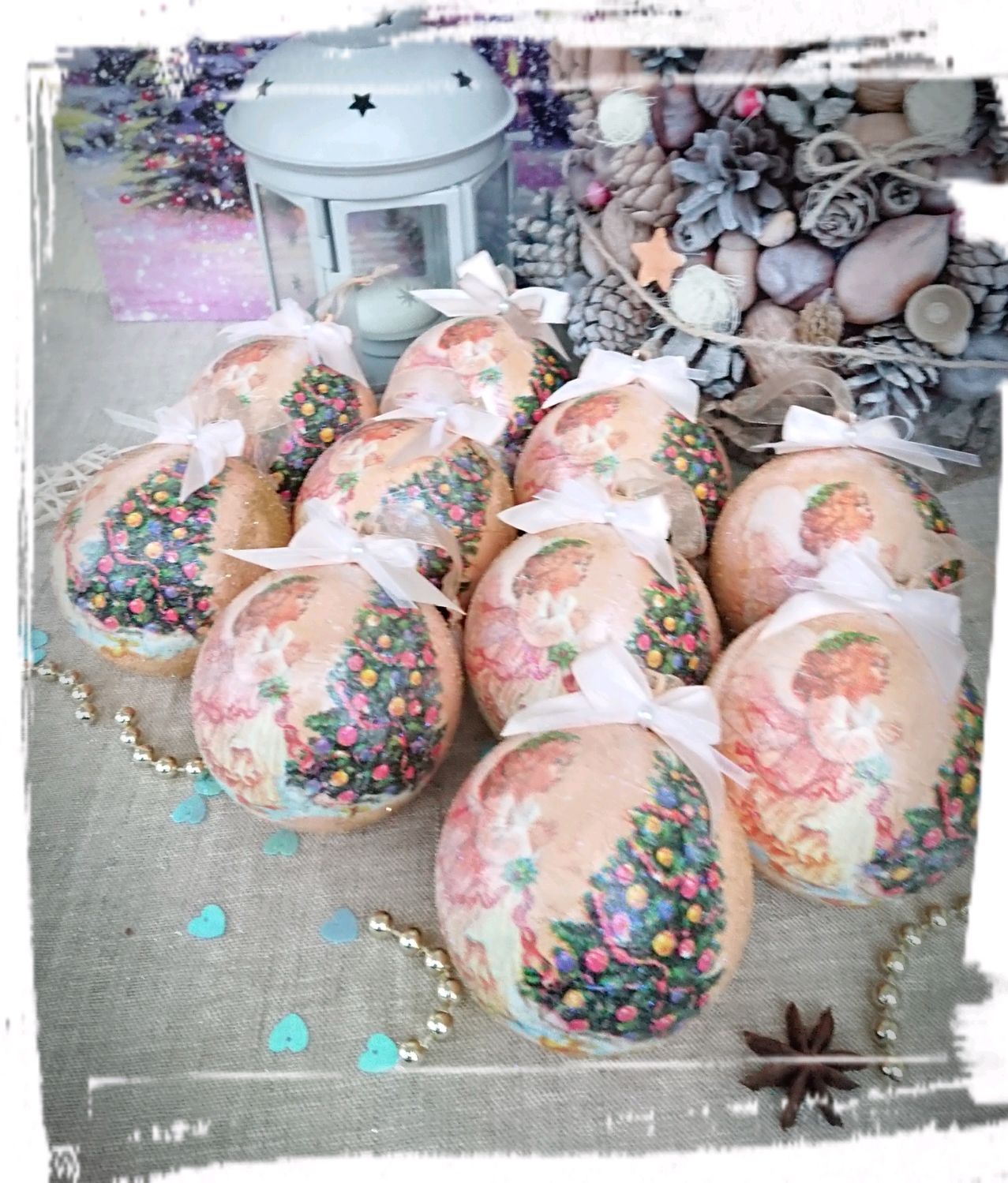 Новогодние шары Рождественский ангел в интернет-магазине Ярмарка ...