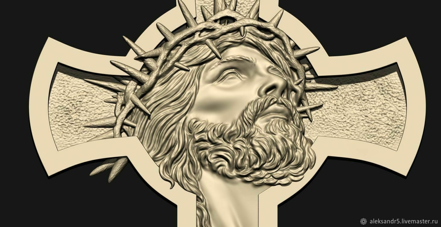 Крестик: Cross Jesus 2 на заказ в интернет-магазине Ярмарка Мастеров по ...