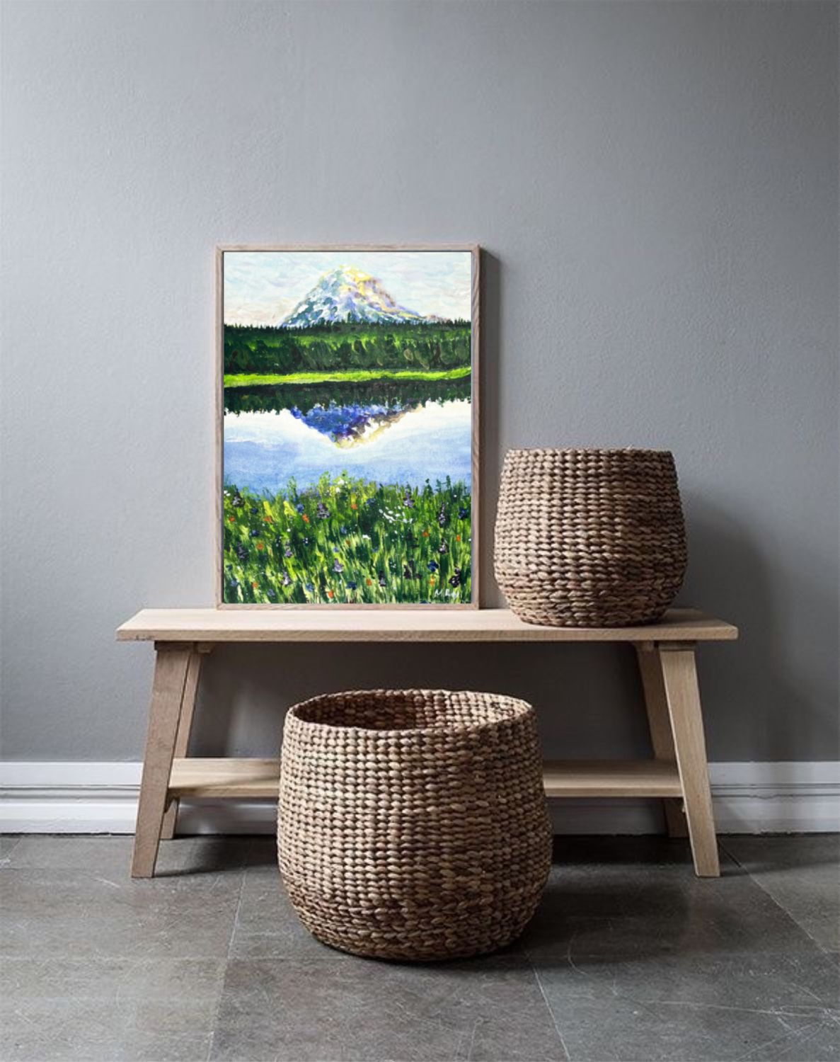 Картина "Утро в горах" акрилом в интернет-магазине Ярмарка Мастеров по ...