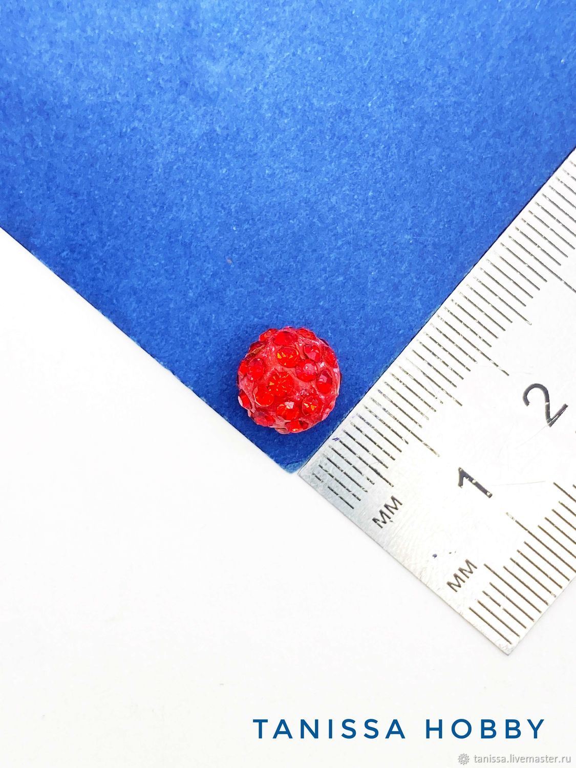 Бусина красная со стразами 10мм, Х270 купить в интернет-магазине ...