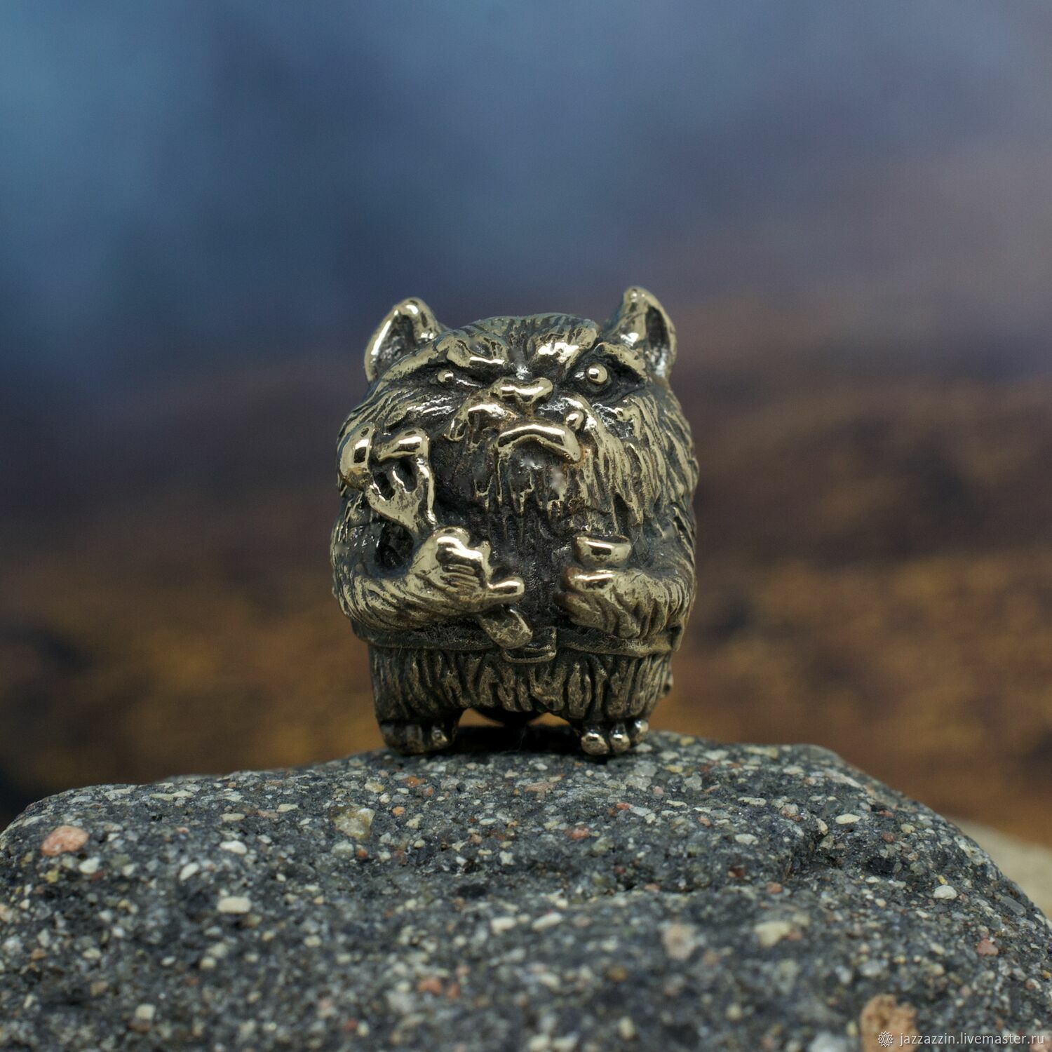 Бусина Кот Бегемот (бронза) в интернет-магазине Ярмарка Мастеров по ...