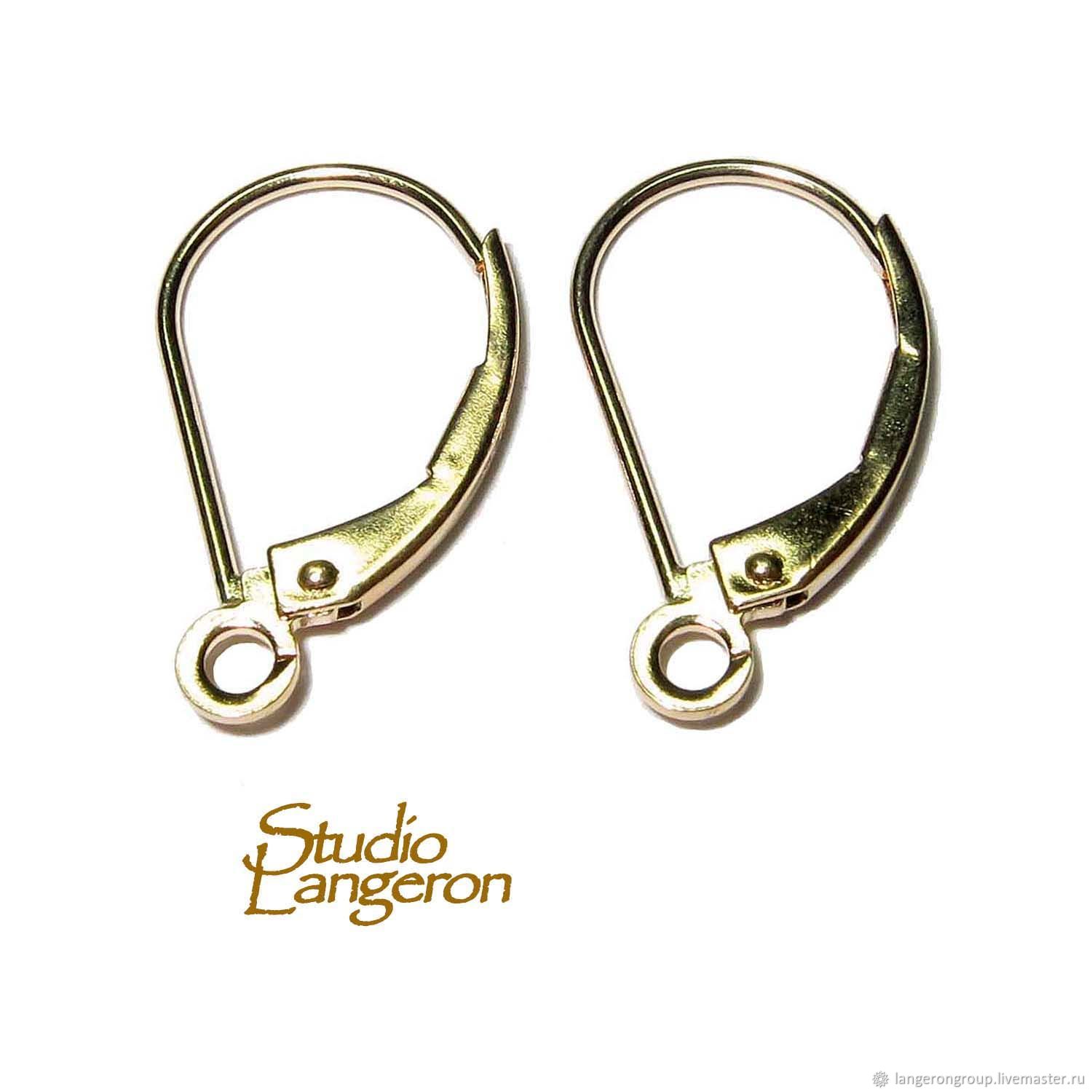 Швензы золотые с французским замком. Фурнитура золото купить в интернет ...