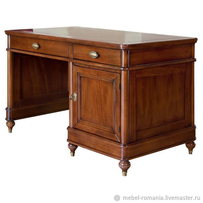 Стол письменный Бурбон MC Mobili BB850 светлый орех из массива дерева купить в интернет-магазине ...