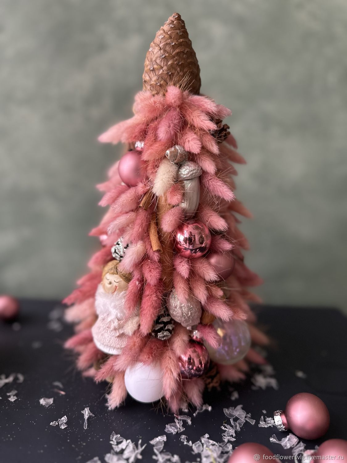 Игрушки: Новогодняя елка из лагуруса в интернет-магазине Ярмарка ...