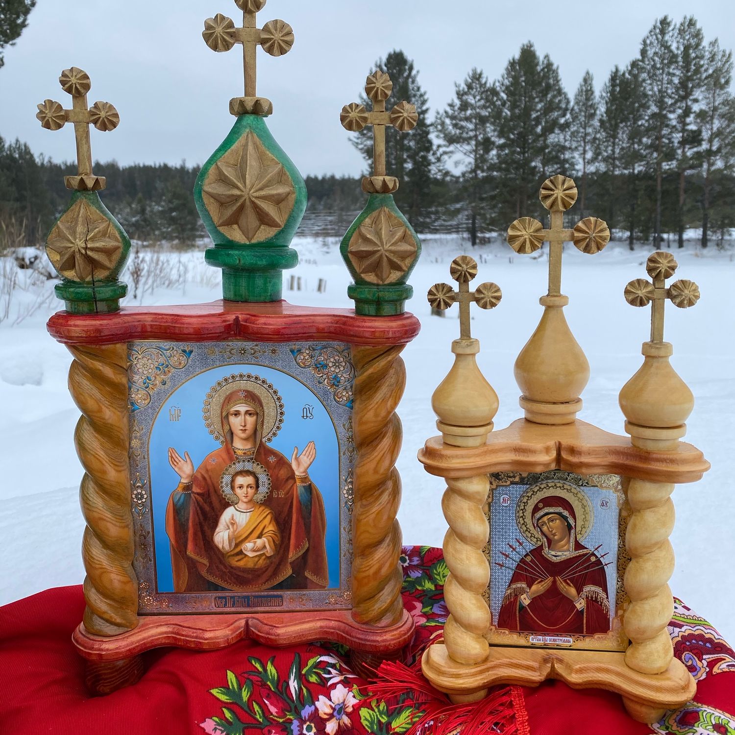 Киот (оклад, резная рамка из дерева) для иконы купить в интернет ...