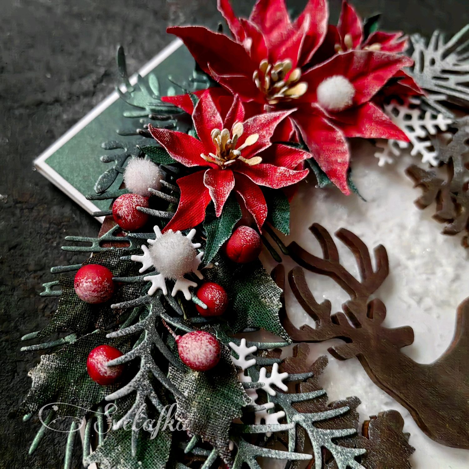 Открытка ручной работы деревянная. С Новым Годом! Сказочный шар купить ...