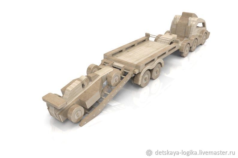 Деревянная машинка модель Грузовика гоночной команды Арт. ДЛ-604 в ...