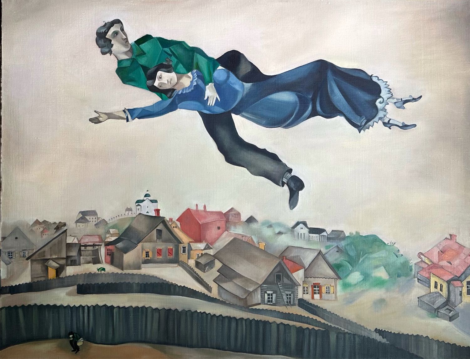 Свободная копия картины Над городом Марк Шагал на заказ в интернет ...