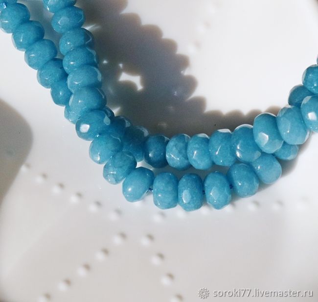 10шт Кварц тонированный бусины рондели 8*5 мм огранка голубой купить в ...