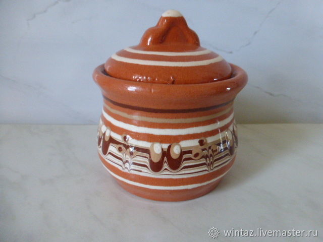 Винтаж: Солонка керамическая.Русский стиль.Керамика ручной работы ...