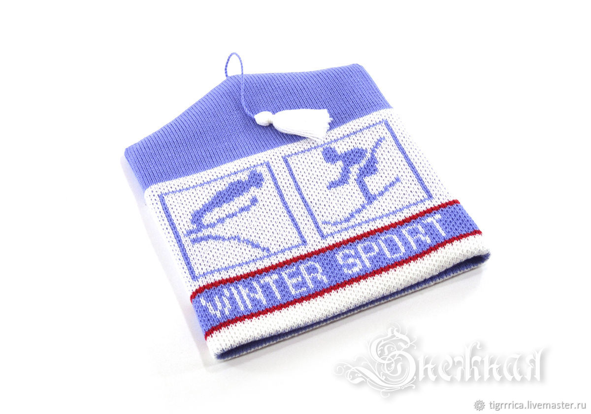 Шапка winter sport Советская шапка петушок зима голубая белая л в ...