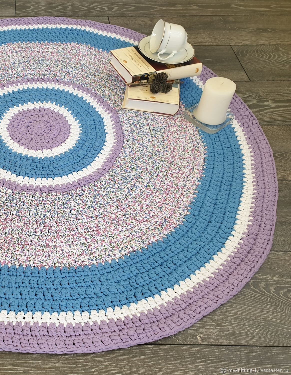 Вязаный ковер"Прованс" купить в интернет-магазине Ярмарка Мастеров по ...
