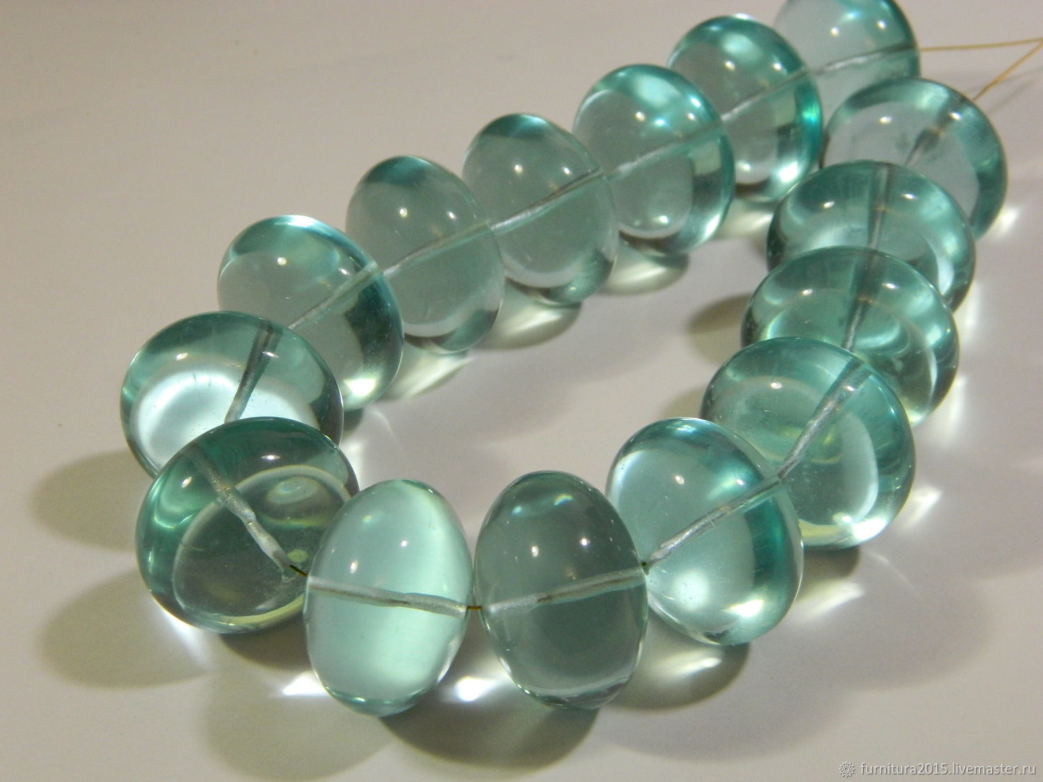 Аква кварц голубой крупные бусины. шт купить в интернет-магазине ...