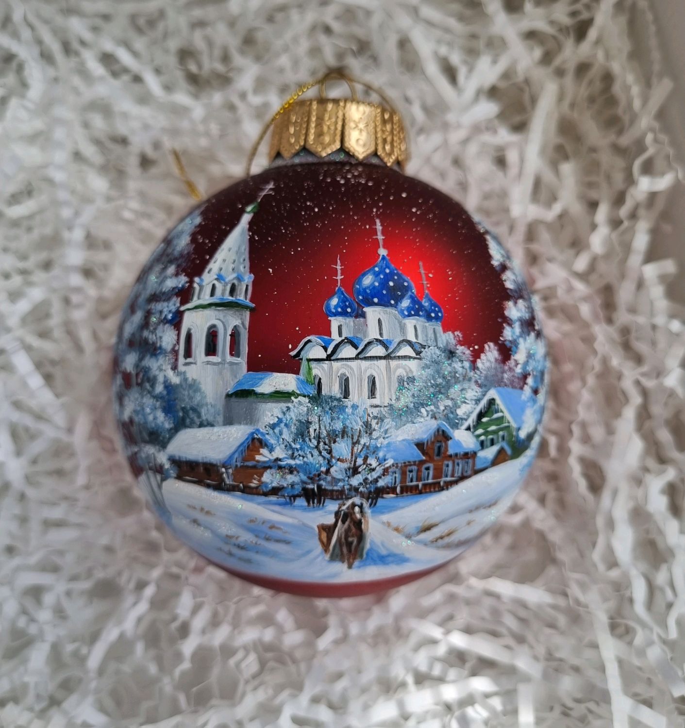 Стеклянный ёлочный шарик в интернет-магазине на Ярмарке Мастеров ...