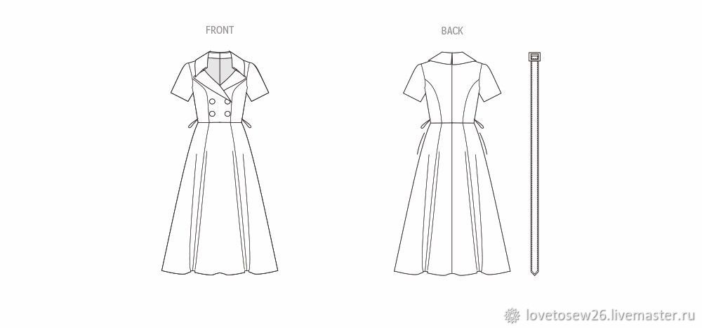 V1950 Выкройки Badgley Mischka Платье разм 38-46/48-56 VOGUE 1950 ...