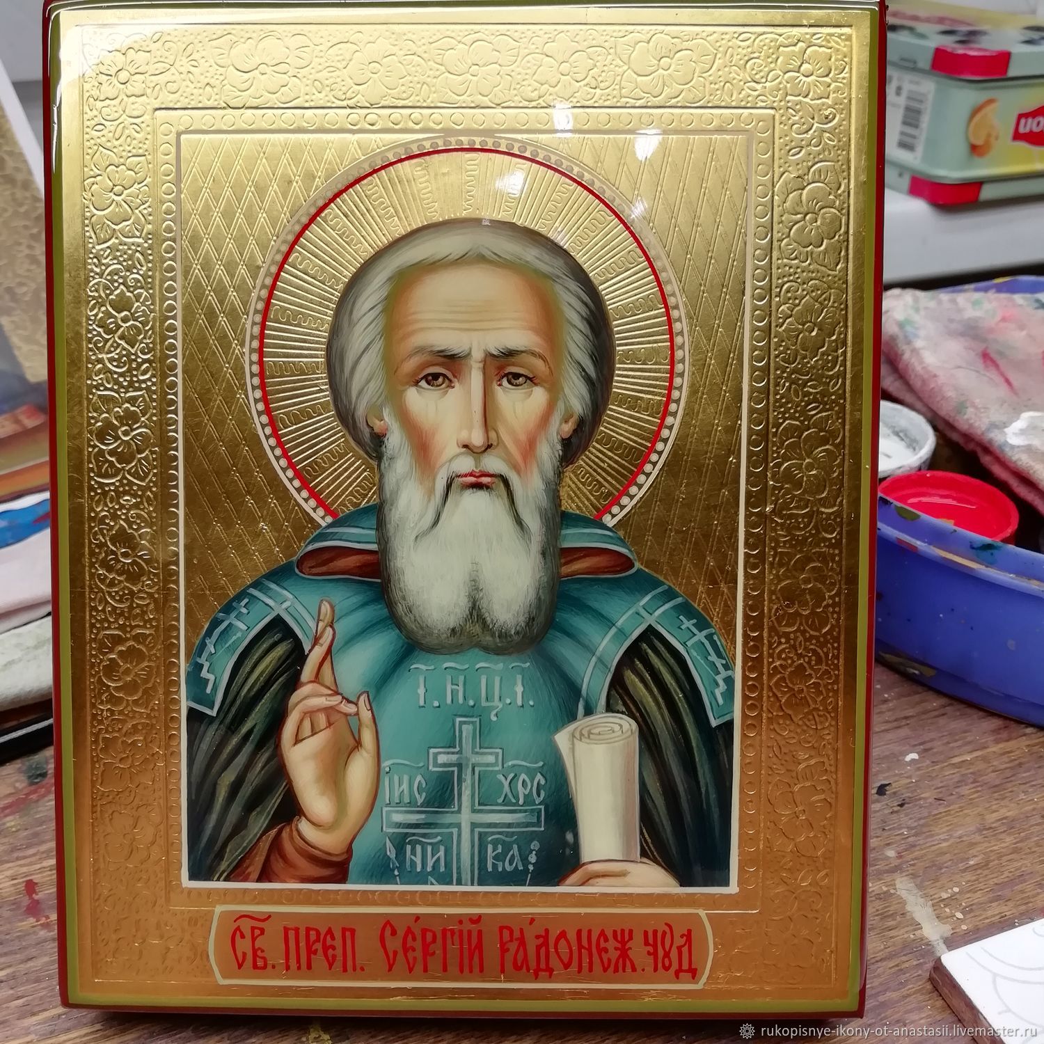 Икона: Святой Сергий Радонежский – заказать на Ярмарке Мастеров ...