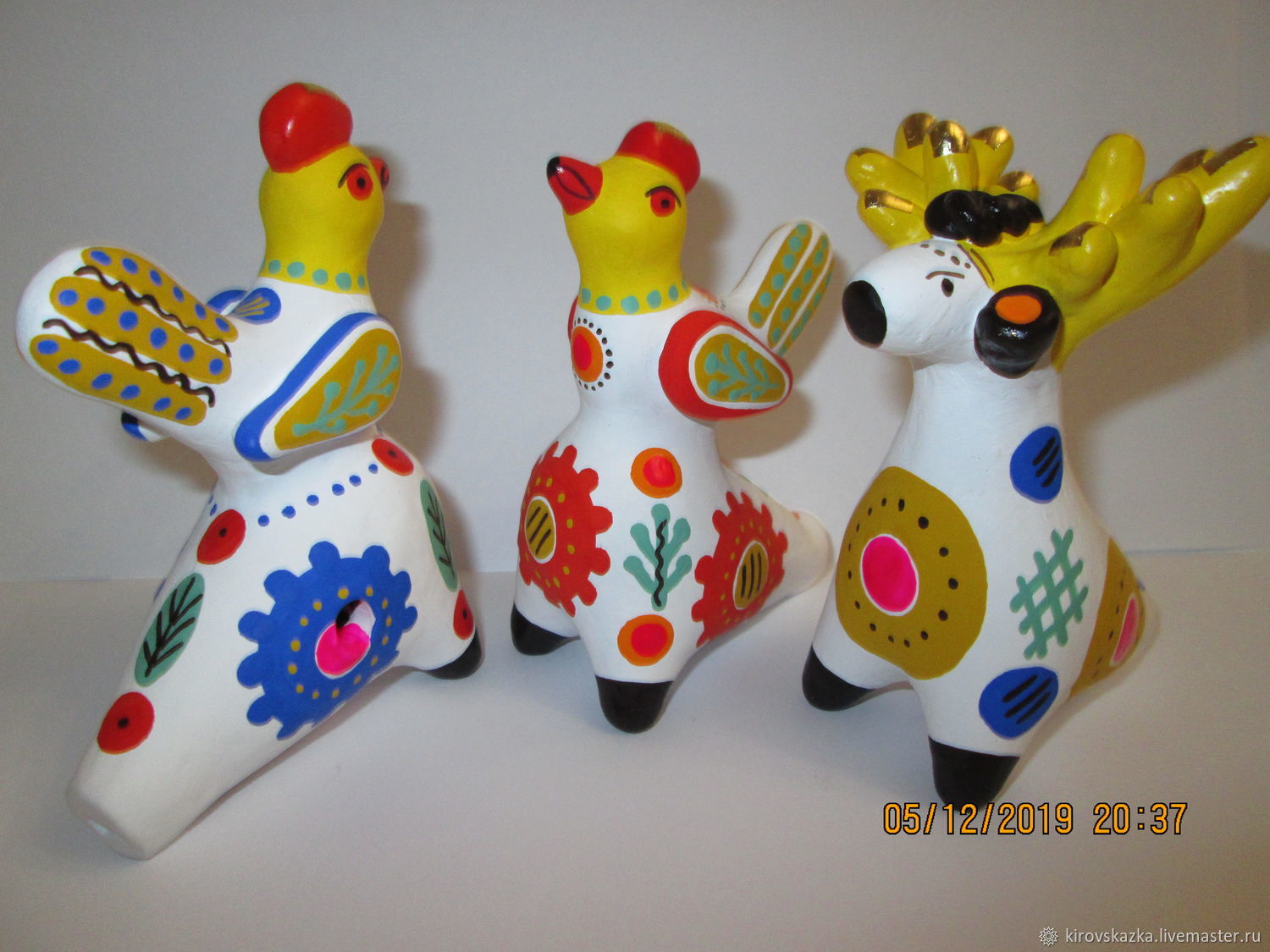 Игрушки: Дымковская игрушка : "Свистулька птичка" – заказать на Ярмарке ...