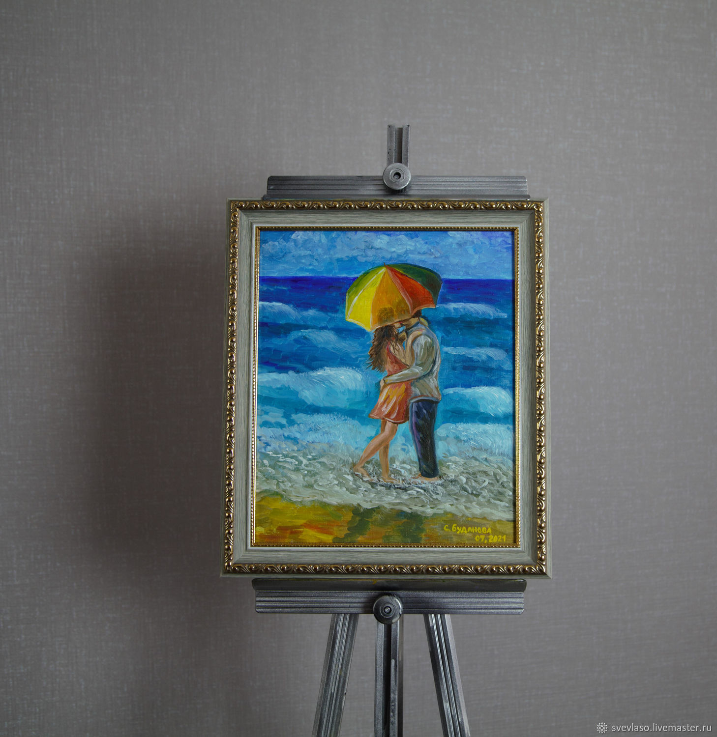 Картины: картина двое " Море" 30 х25 пейзаж в интернет-магазине Ярмарка ...