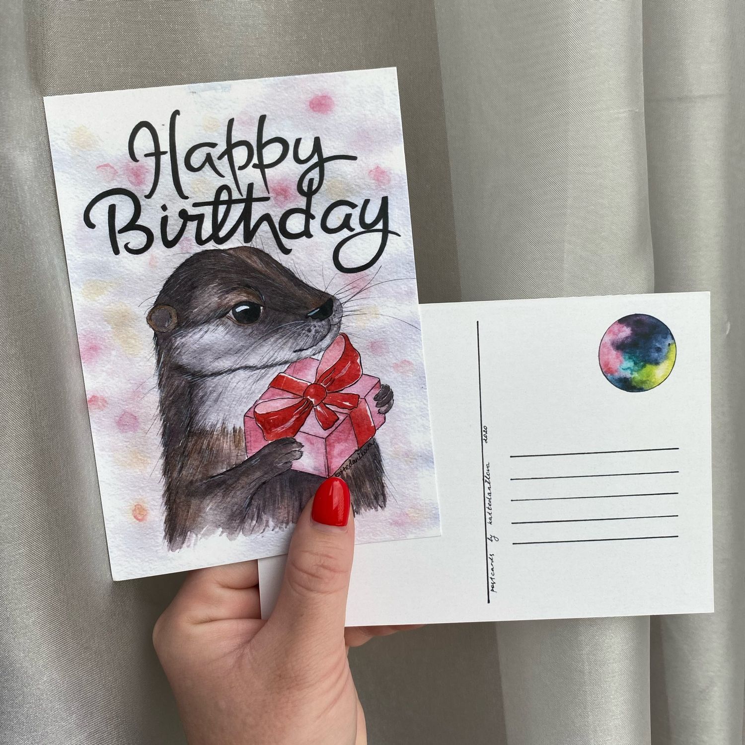 Открытка «Happy birthday» купить в интернет-магазине Ярмарка Мастеров ...