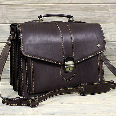 Портфель кожаный " leather briefcase" – заказать на Ярмарке Мастеров ...