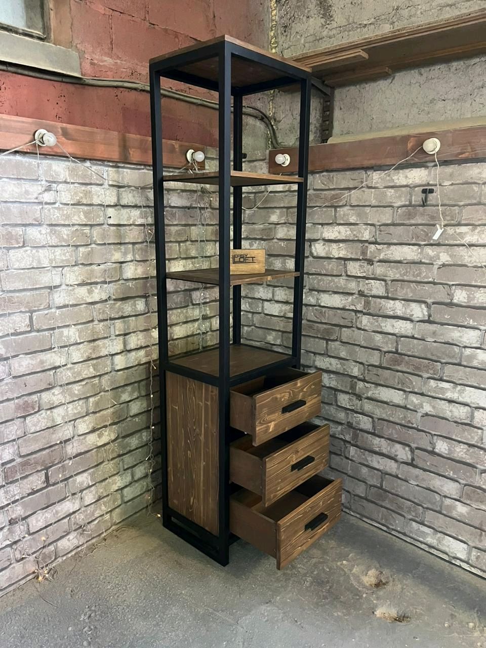 Стеллаж лофт, с ящиками в интернет-магазине Ярмарка Мастеров по цене ...