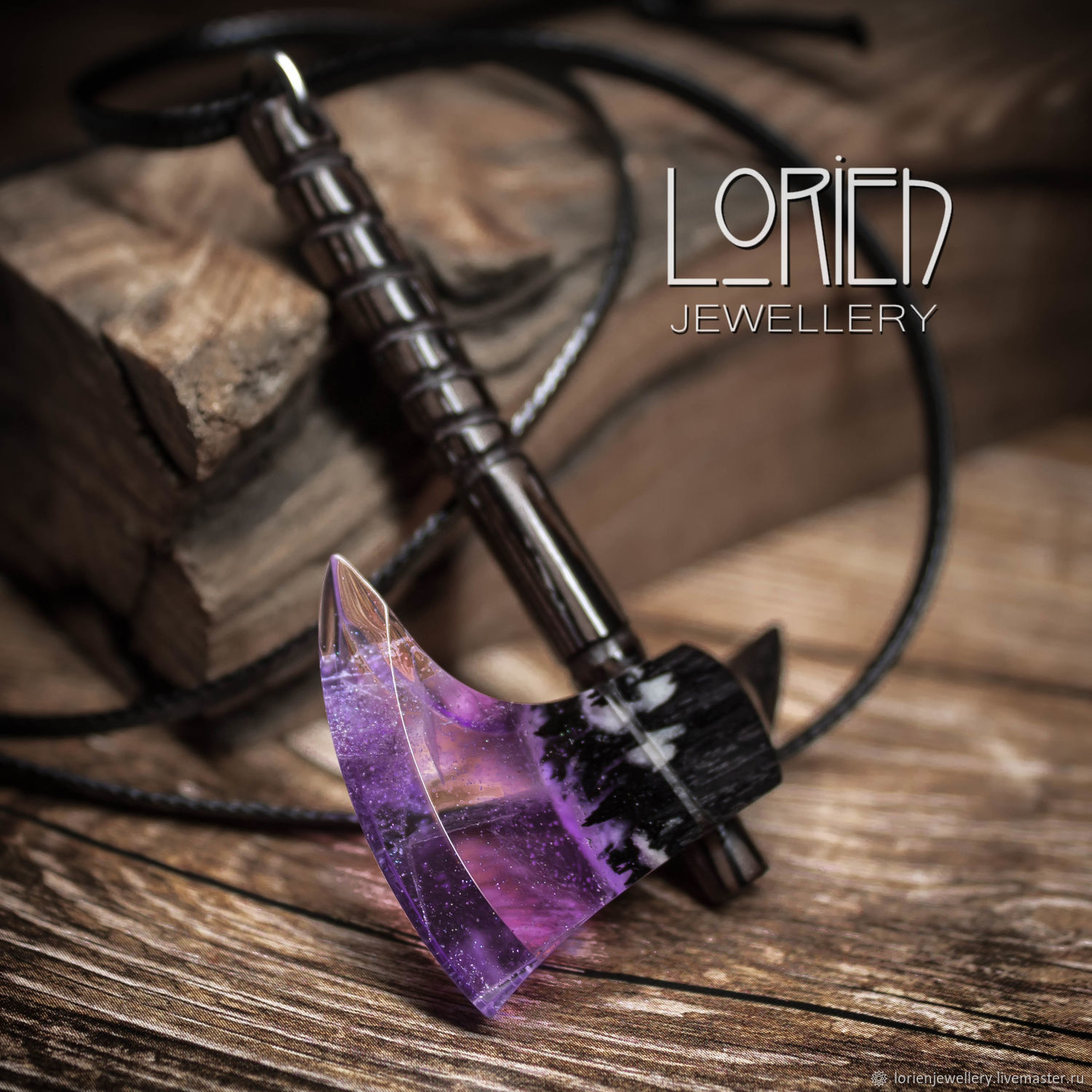 "Amethyst Axe" – заказать на Ярмарке Мастеров – OCFRGRU | Кулон, Кострома